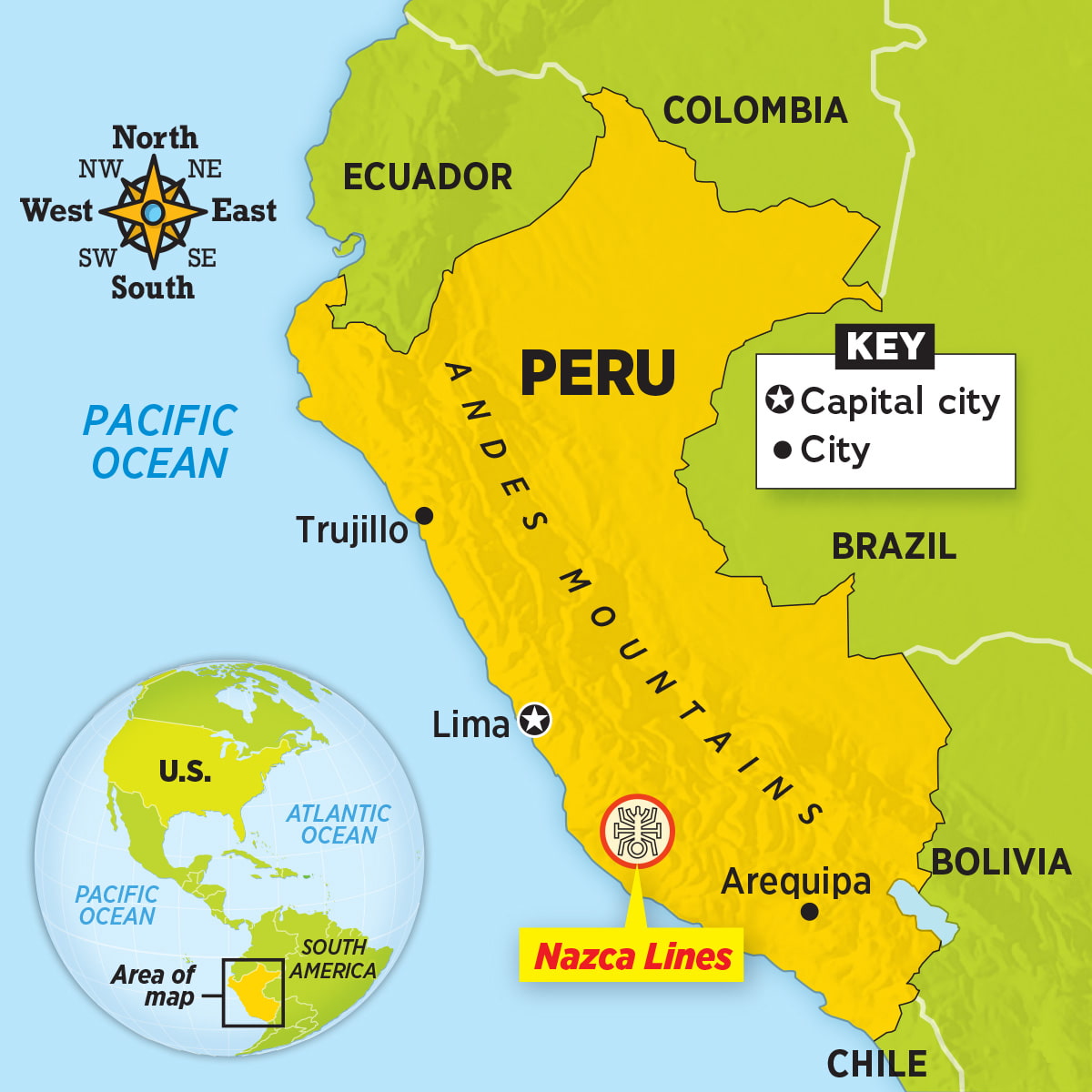 Peru On World Map